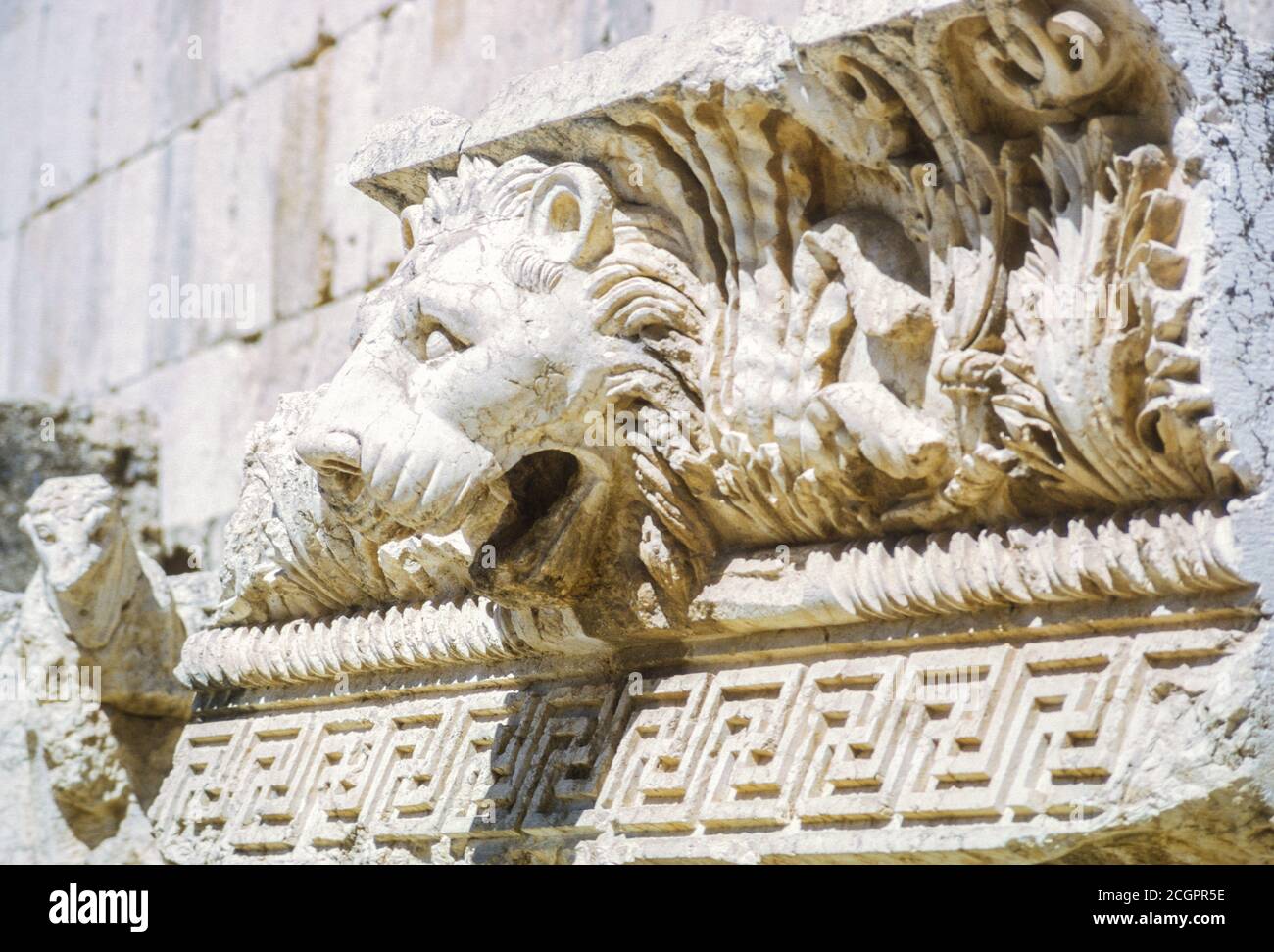 Baalbek, Lebanon. Stone Carvings among the Roman Ruins. Photographed ...