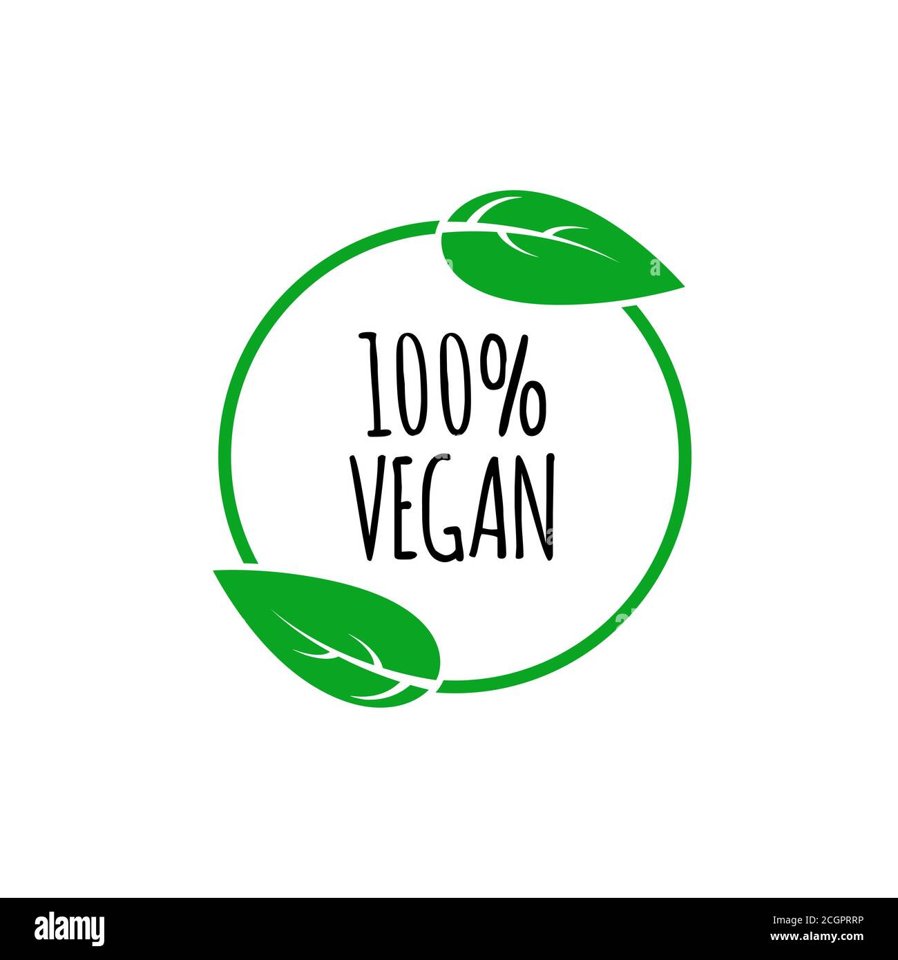Vector round vegan, eco, bio green logo with leaf. Vector elements for ...