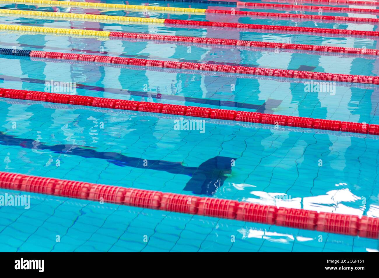 Swimming pool and splitting paths Stock Photo - Alamy