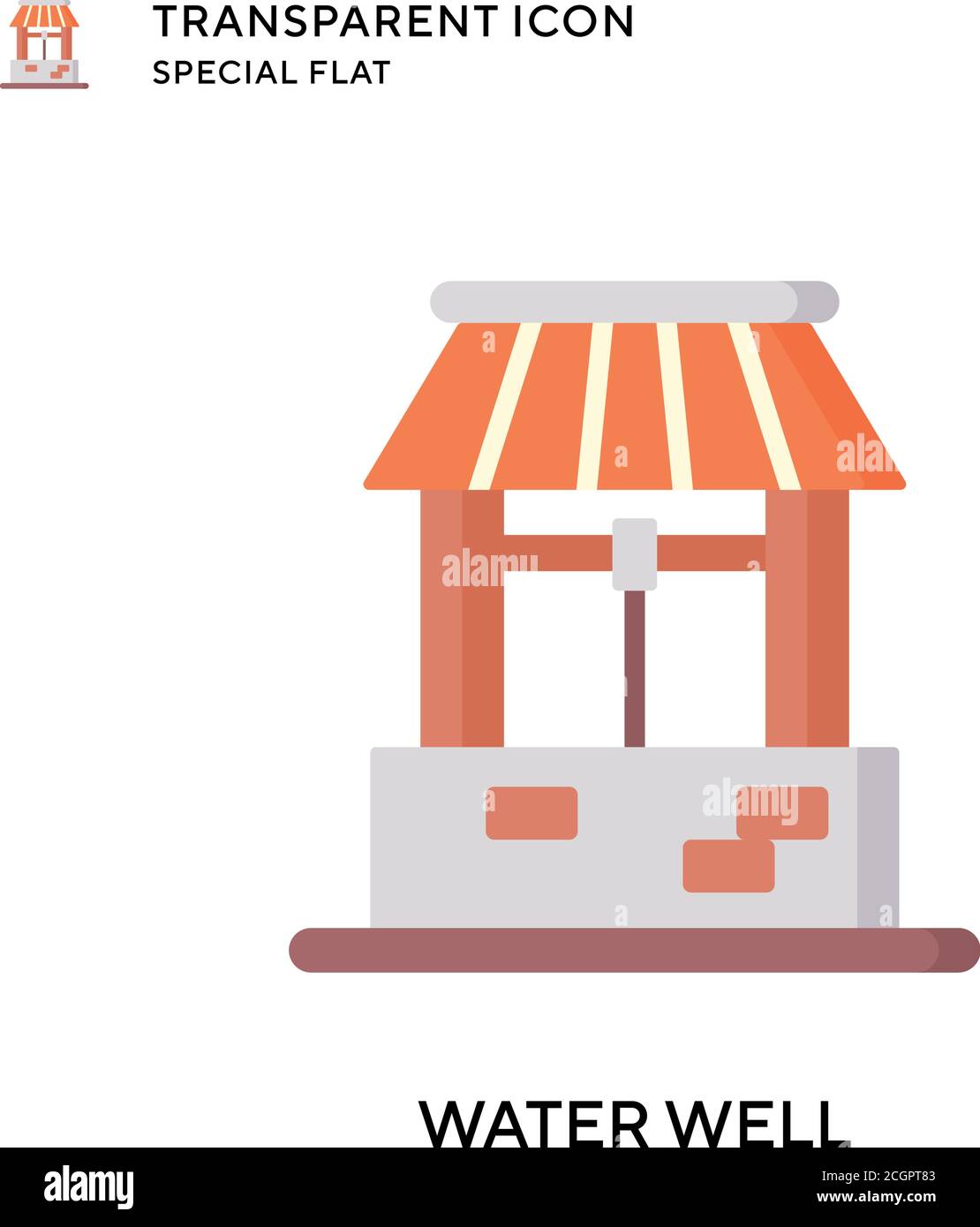 Water well vector icon. Flat style illustration. EPS 10 vector Stock ...