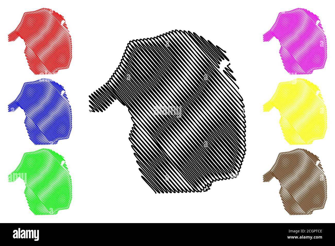 Buraidah City (Kingdom of Saudi Arabia, Al-Qassim Region) map vector ...