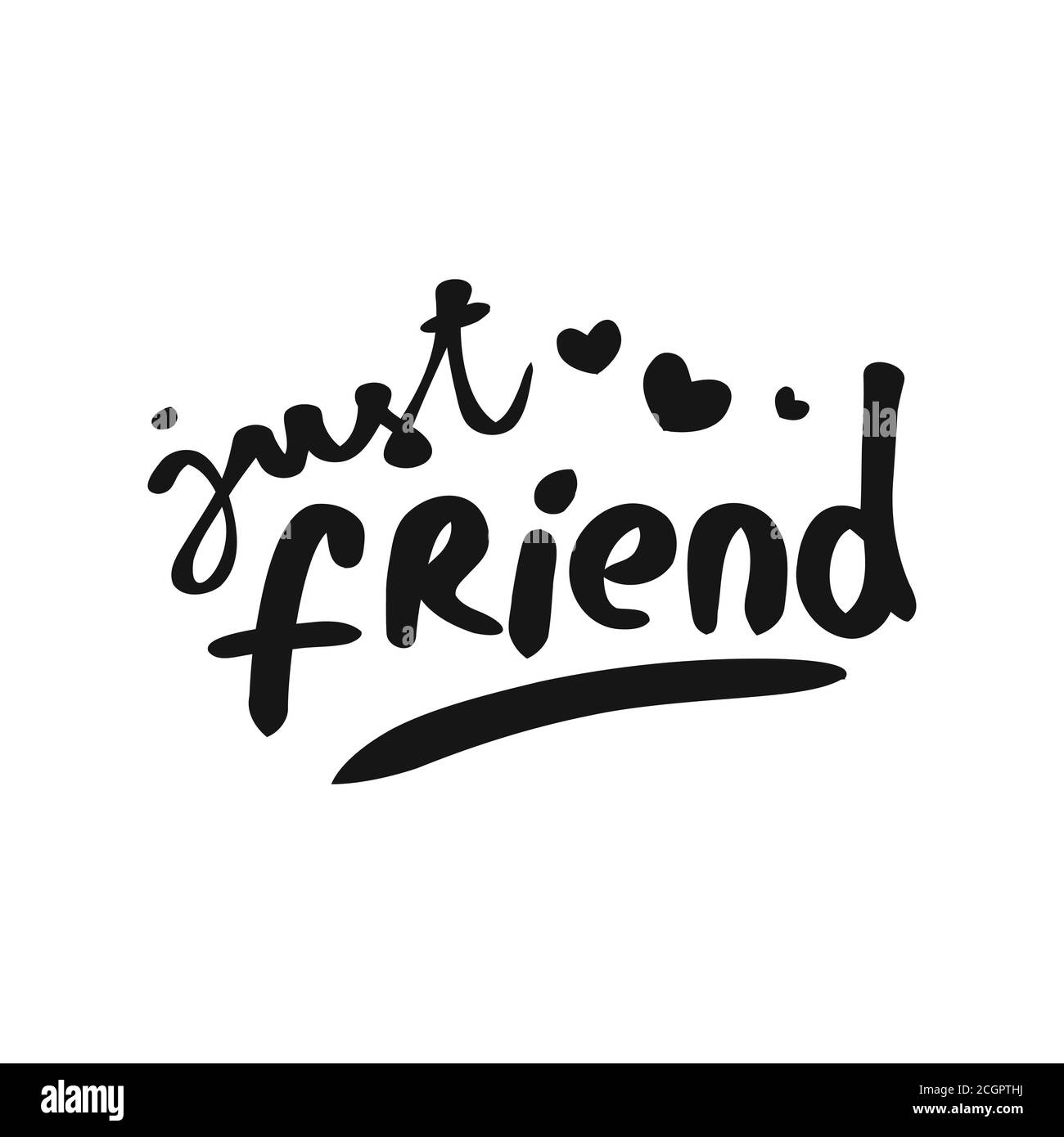 Vector illustration of lettering about friendship. Modern calligraphy ...