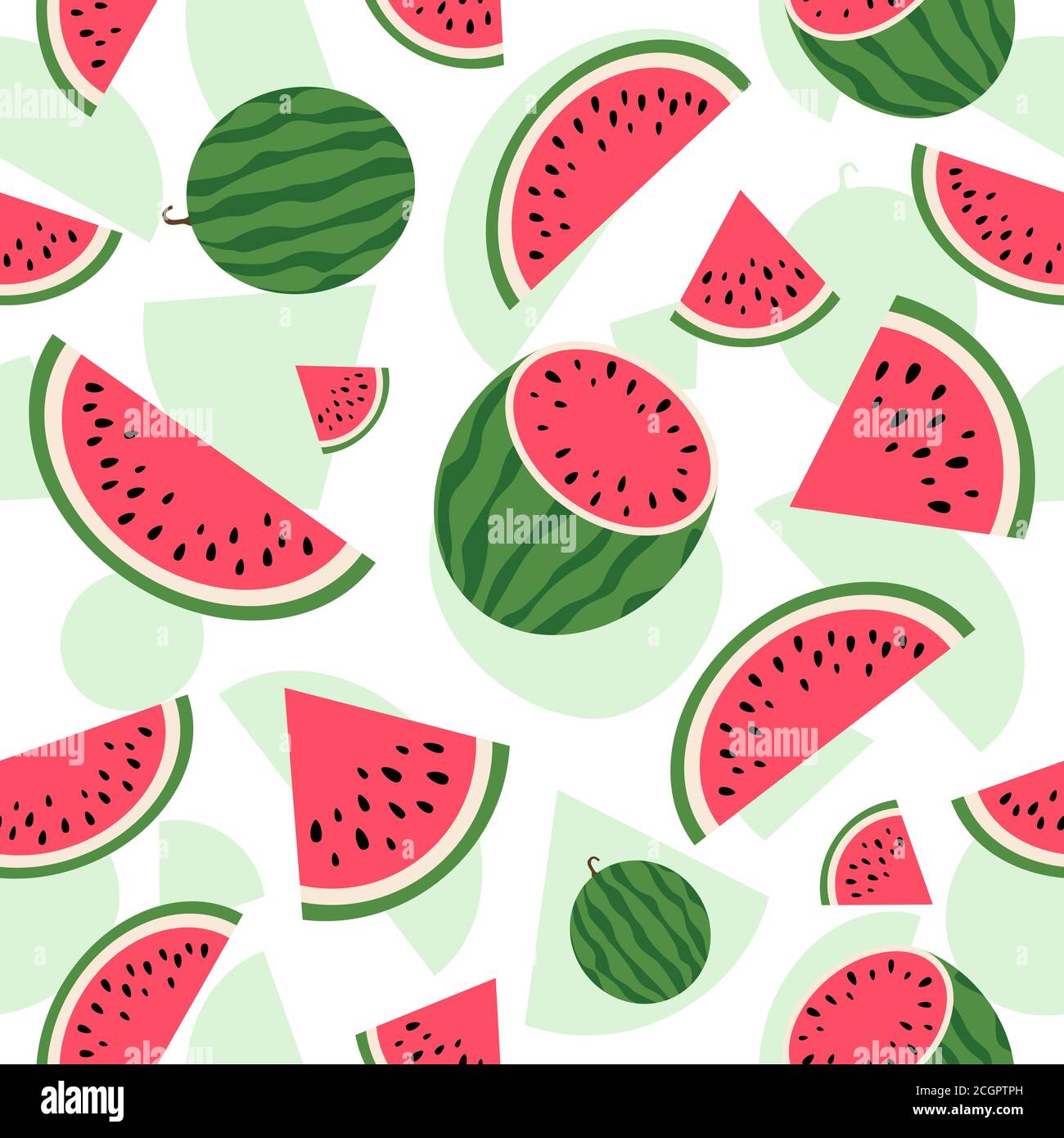 Watermelon seamless pattern. Summer background. Bright watermelon ...