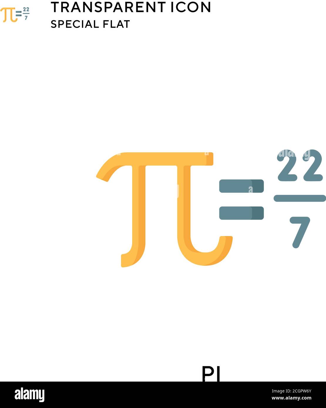 Pi vector icon. Flat style illustration. EPS 10 vector Stock Vector ...