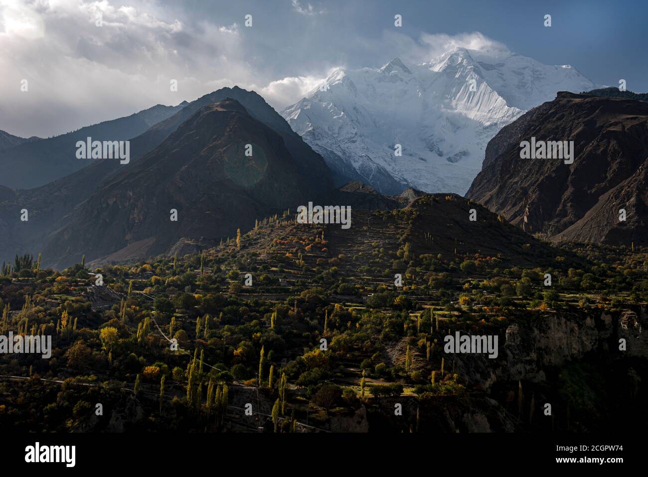 autumn at hunza in norhtern areas of gilgit baltistan , Pakistan Stock ...