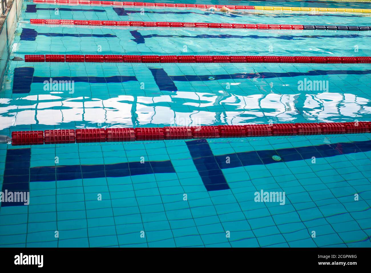 Swimming pool and splitting paths Stock Photo - Alamy
