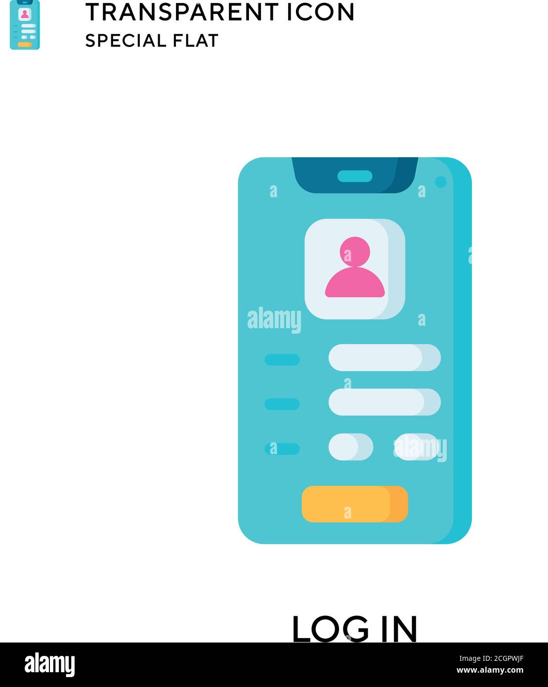 Log in vector icon. Flat style illustration. EPS 10 vector Stock Vector ...