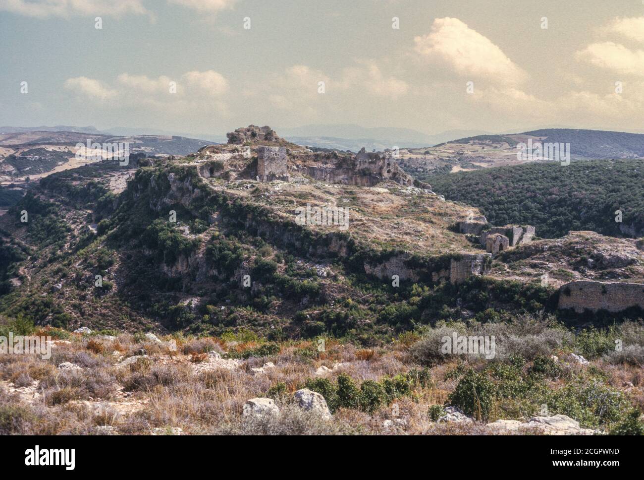 Syria, Ruins of Sahyun Castle, Castle of Saladin. Photographed October ...