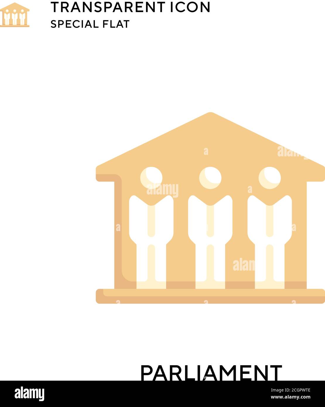 Parliament vector icon. Flat style illustration. EPS 10 vector Stock ...