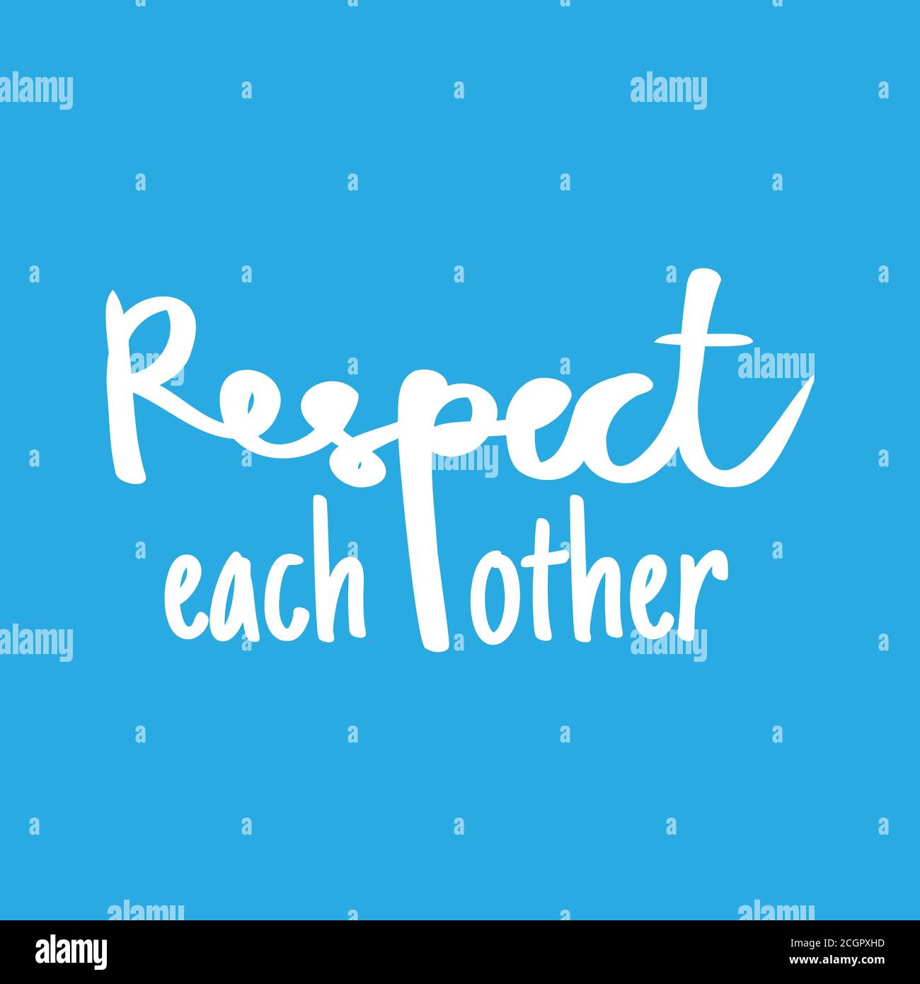 Keep respect each other typography in doodle style. Vector Illustration ...