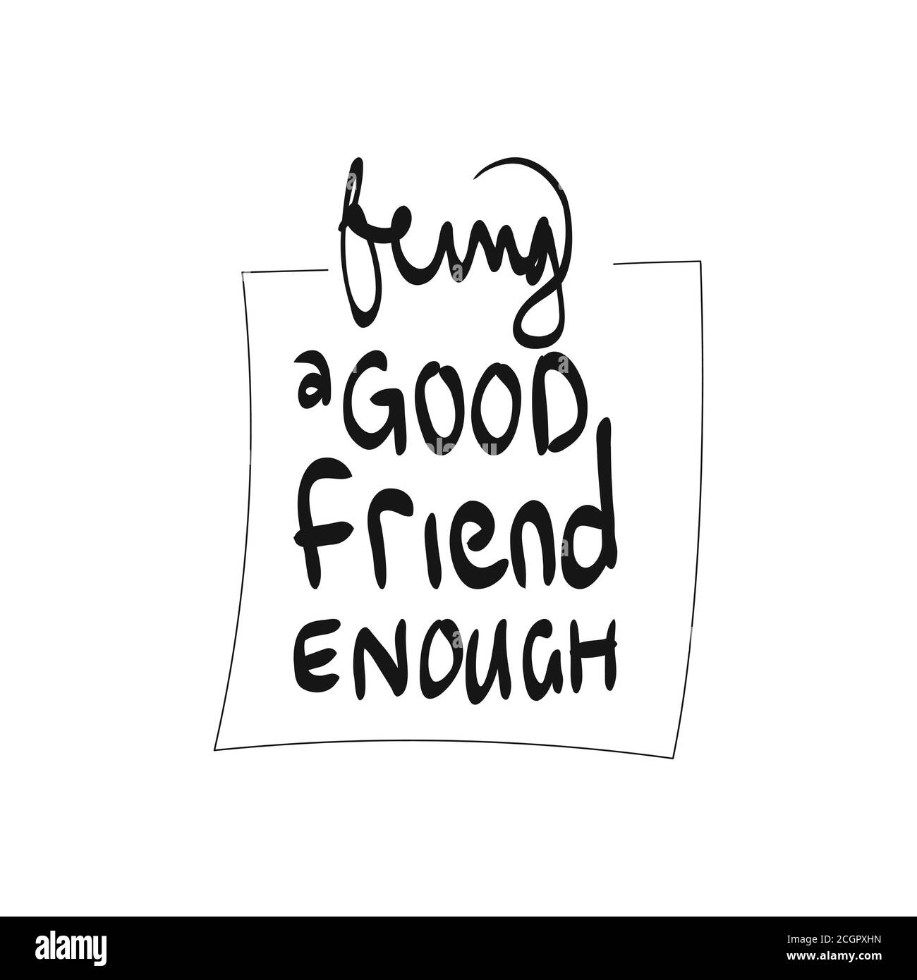 Vector illustration of lettering about friendship. Modern calligraphy ...