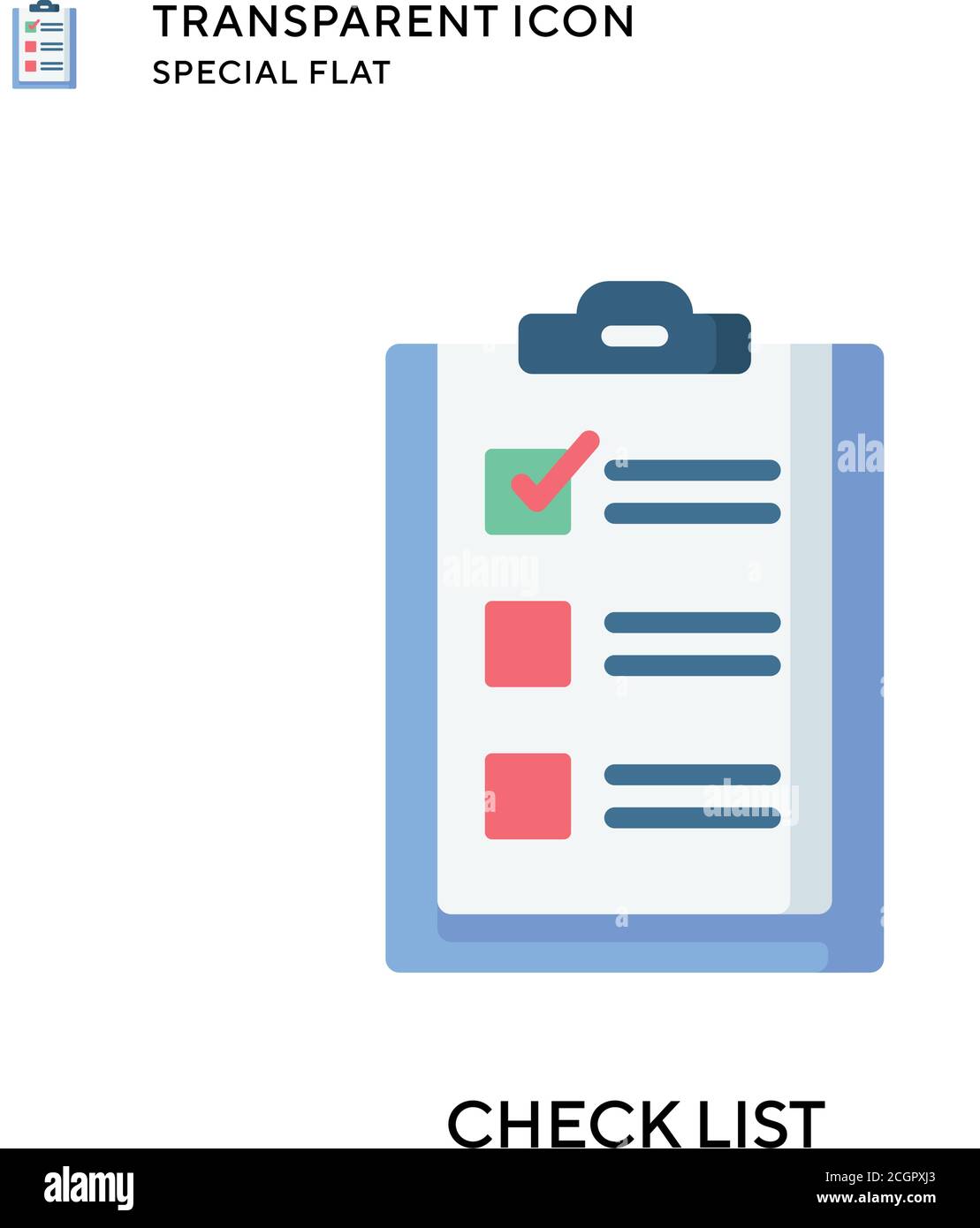 Check list vector icon. Flat style illustration. EPS 10 vector Stock ...