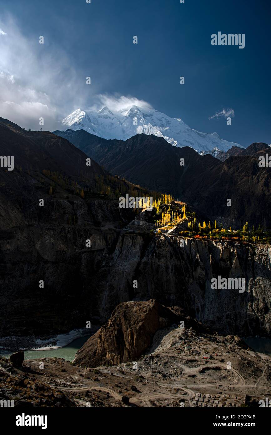 autumn at hunza in norhtern areas of gilgit baltistan , Pakistan Stock ...
