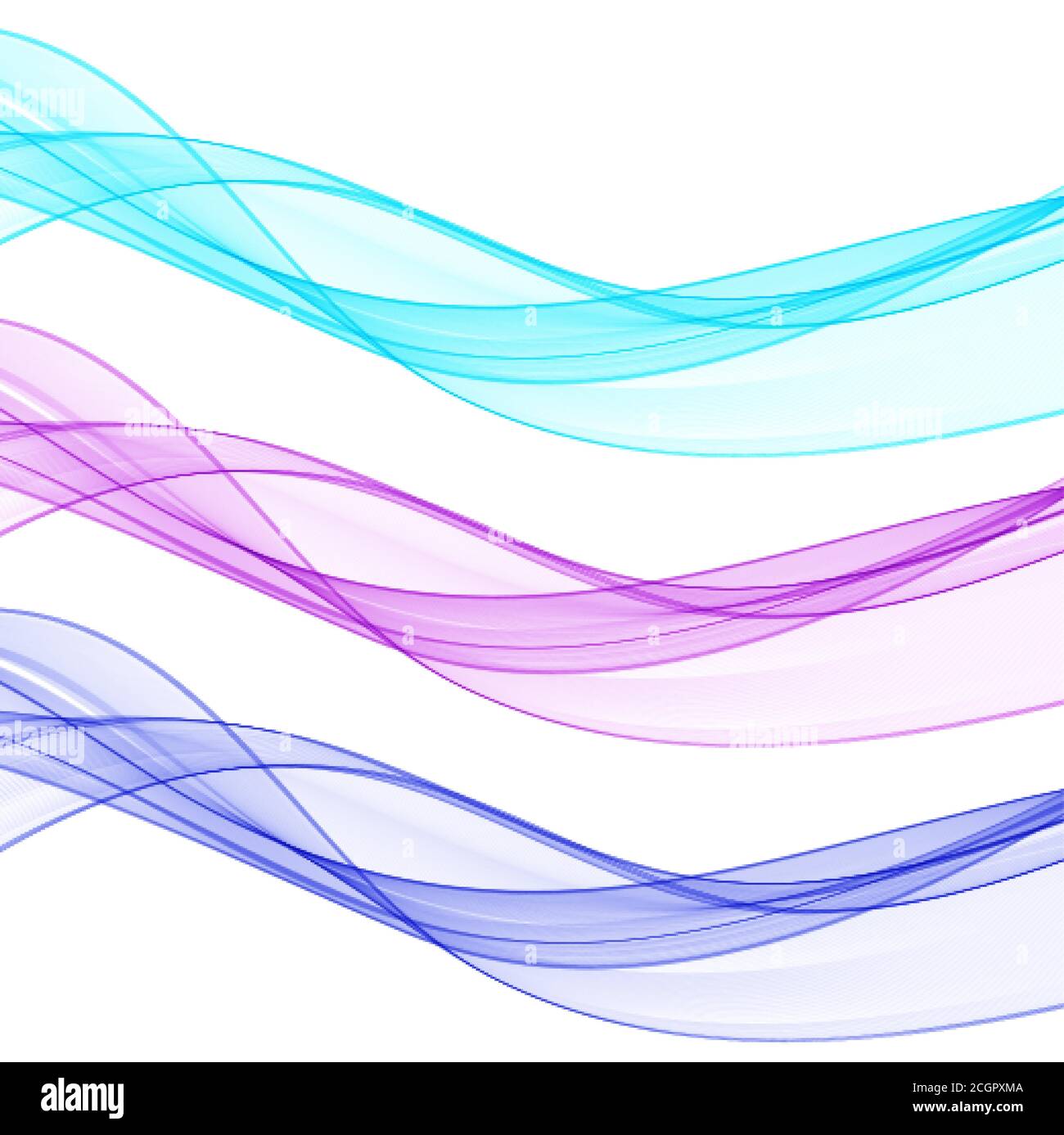 Colored abstract waves. Banner layout. Presentation template. Set of ...