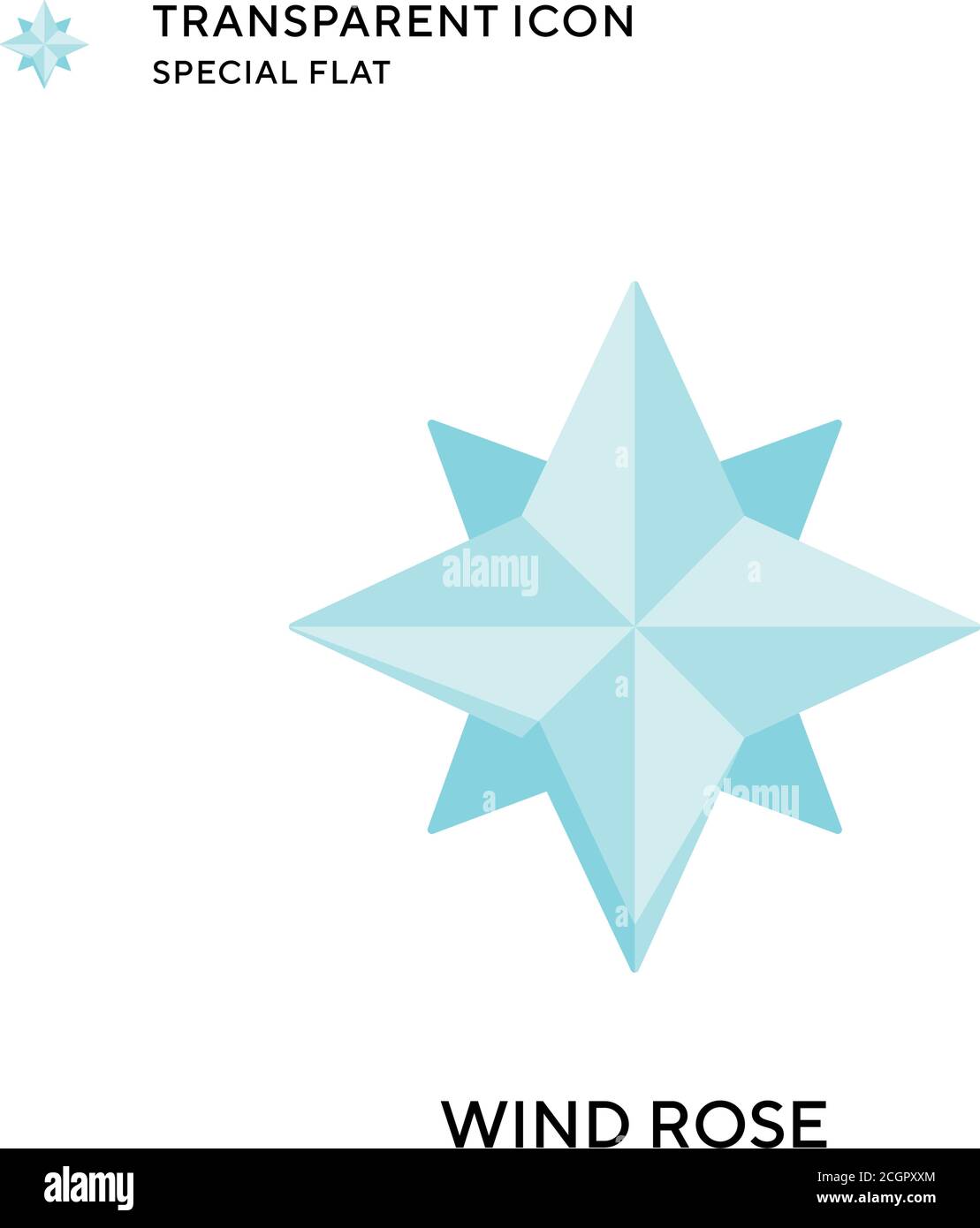 Wind rose vector icon. Flat style illustration. EPS 10 vector Stock ...