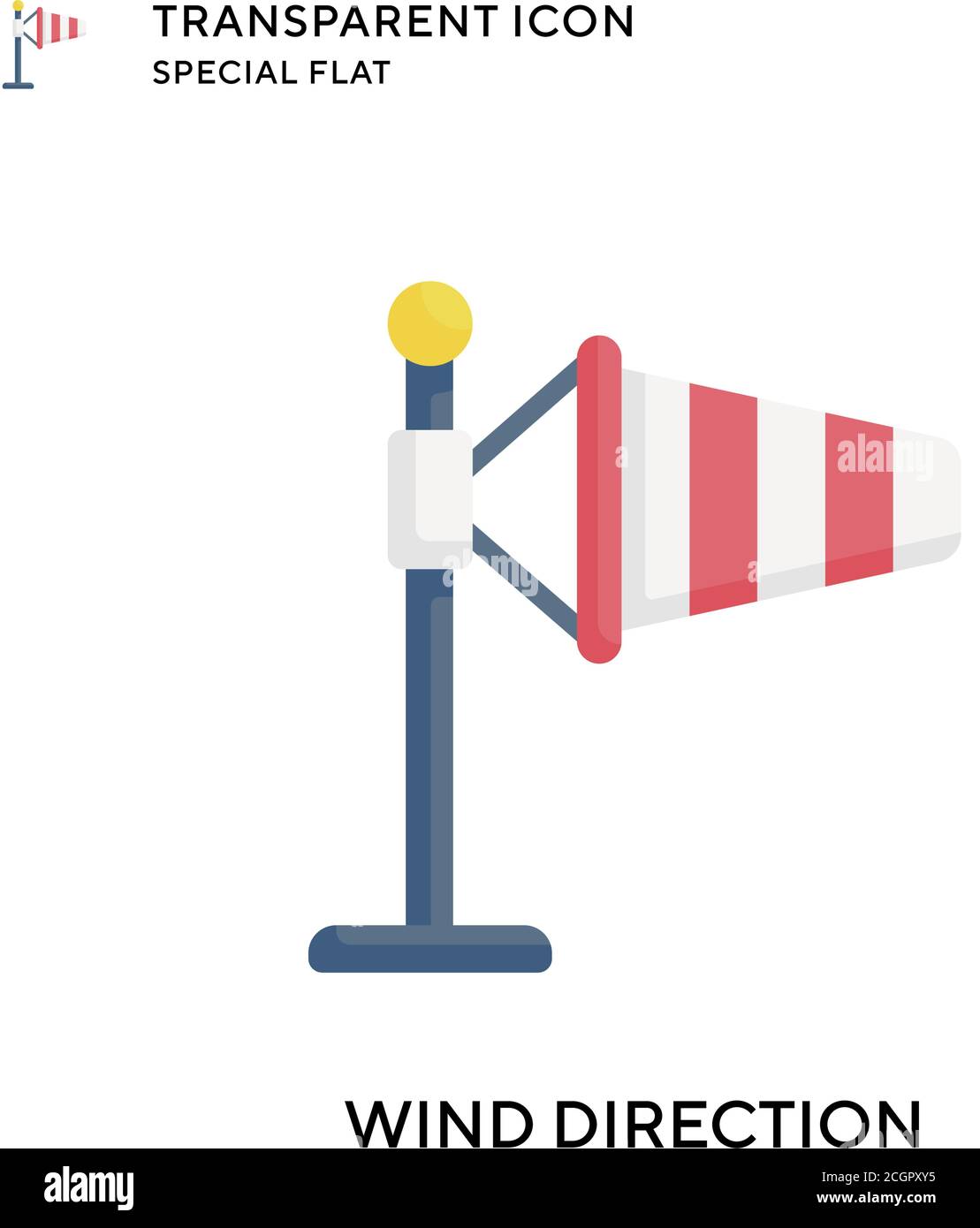 Wind direction vector icon. Flat style illustration. EPS 10 vector ...