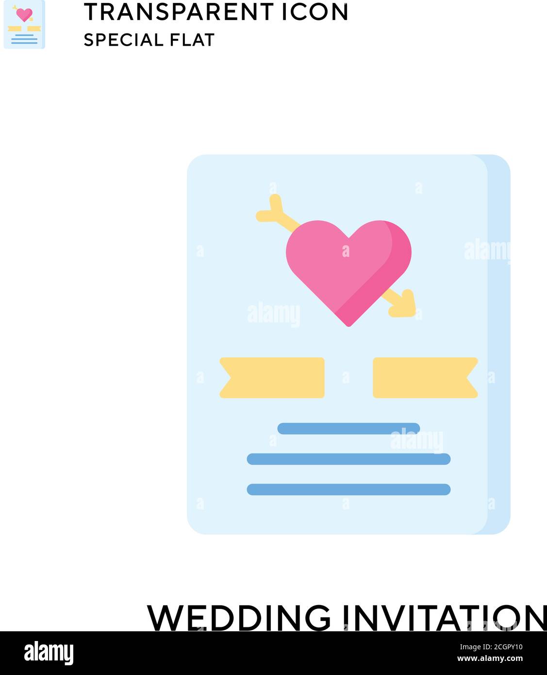 Wedding invitation vector icon. Flat style illustration. EPS 10 vector ...