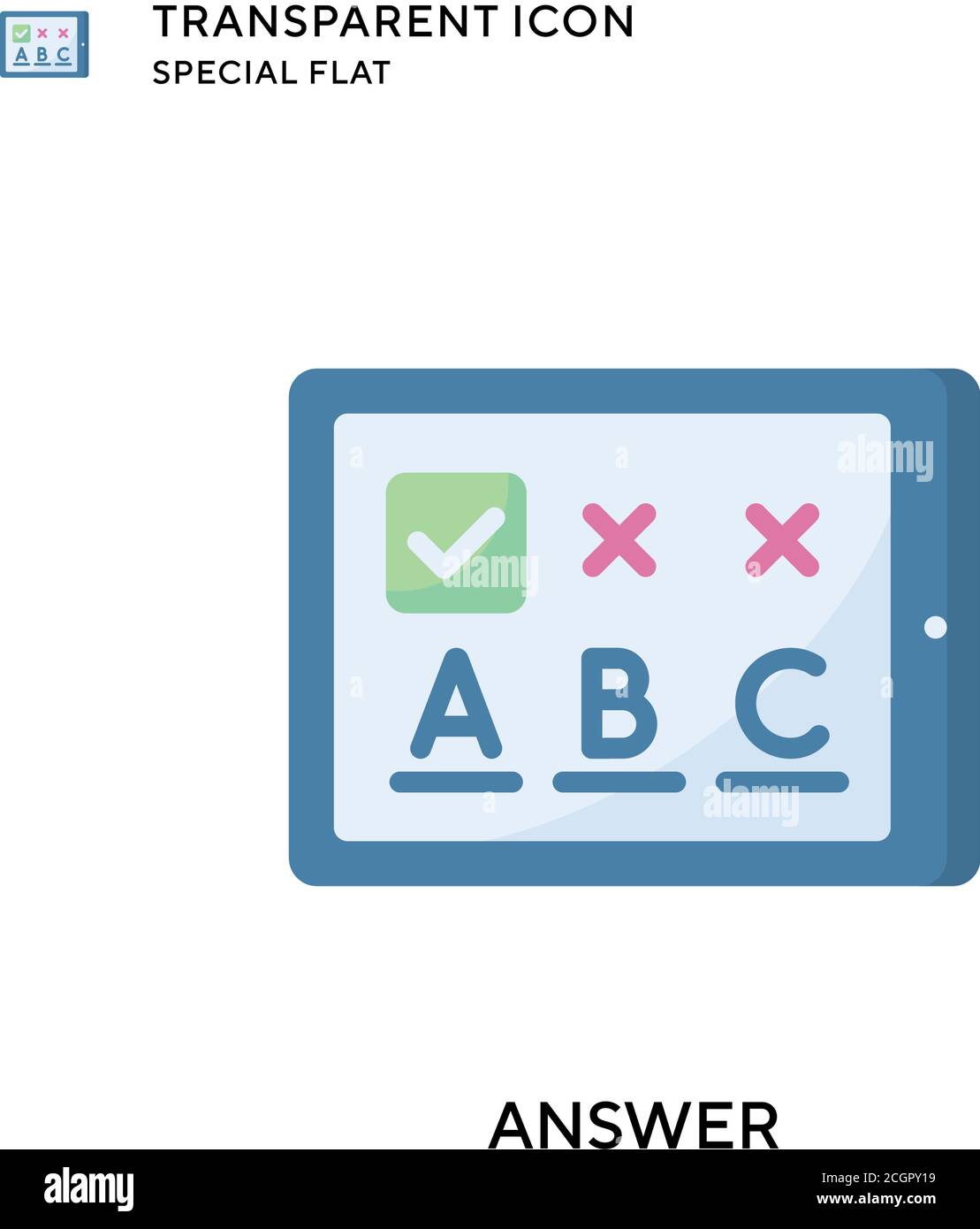 Answer vector icon. Flat style illustration. EPS 10 vector Stock Vector ...