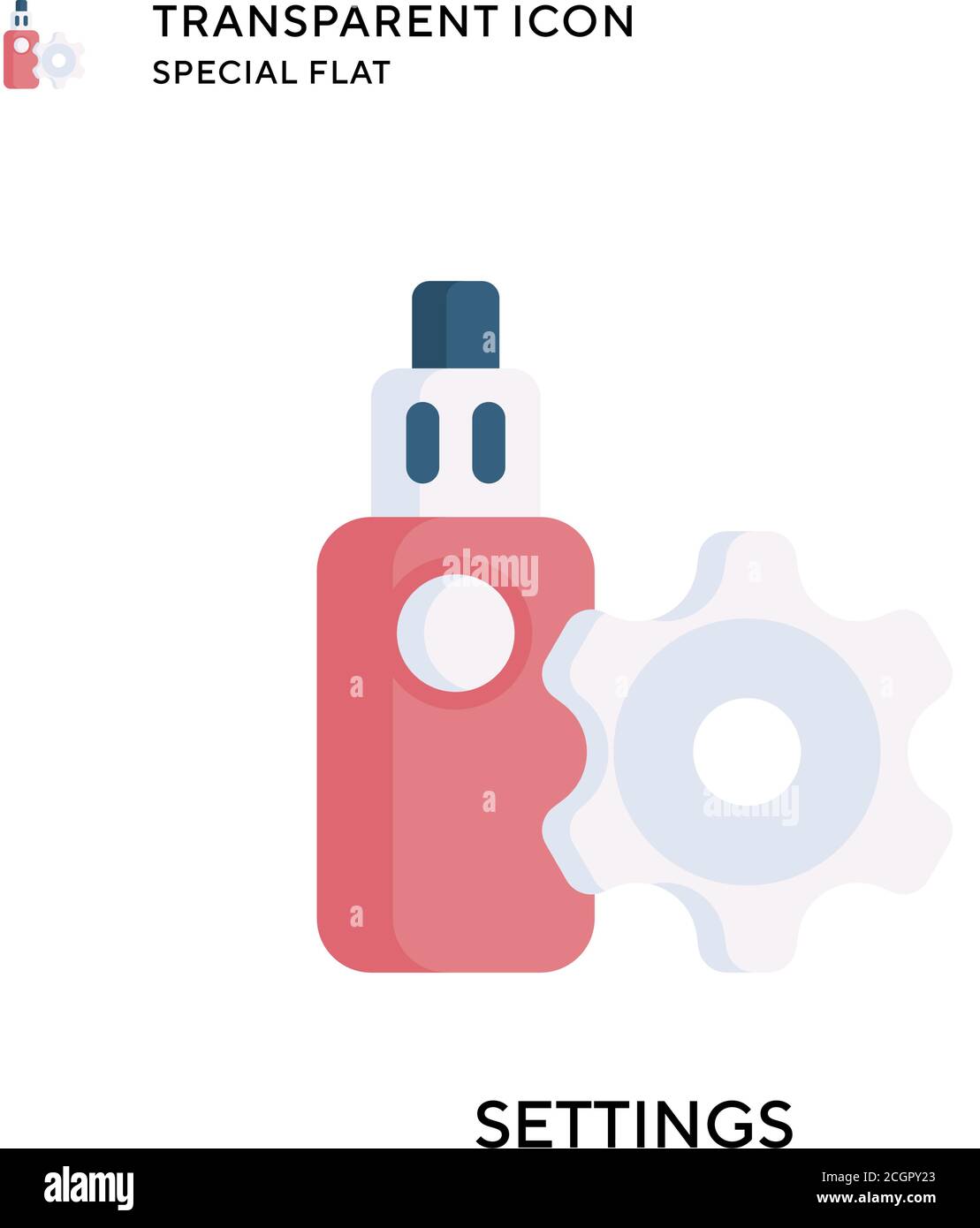 Settings vector icon. Flat style illustration. EPS 10 vector Stock ...