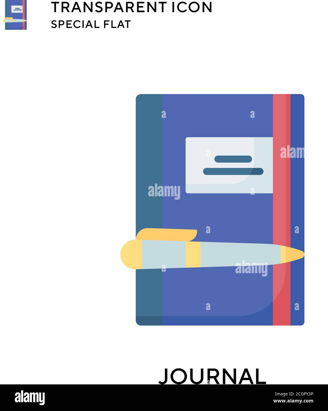 Journal vector icon. Flat style illustration. EPS 10 vector Stock ...