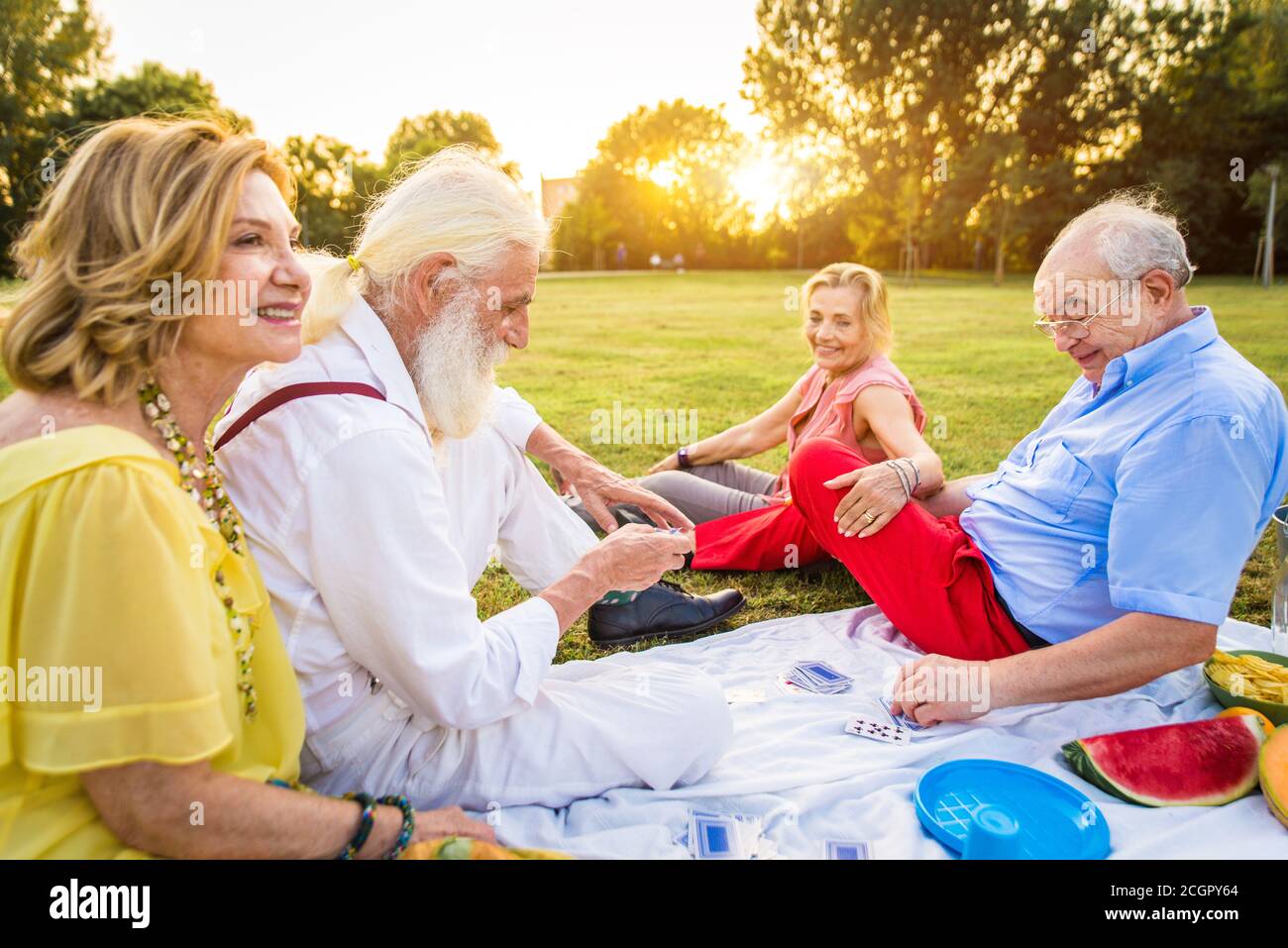 Laughing pensioners italy hi-res stock photography and images - Alamy