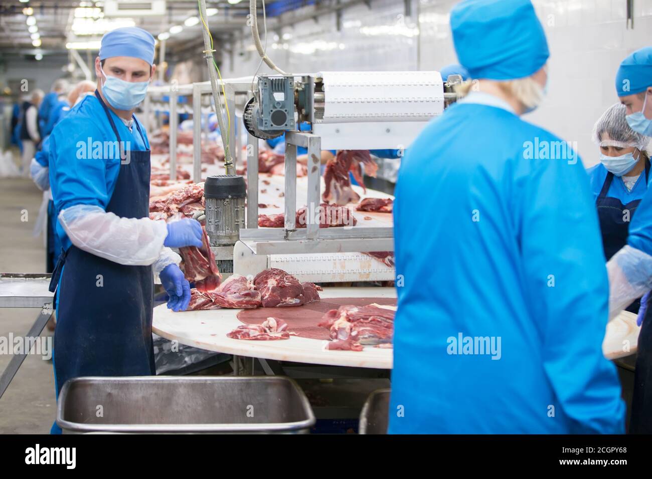Meat production line hi-res stock photography and images - Alamy