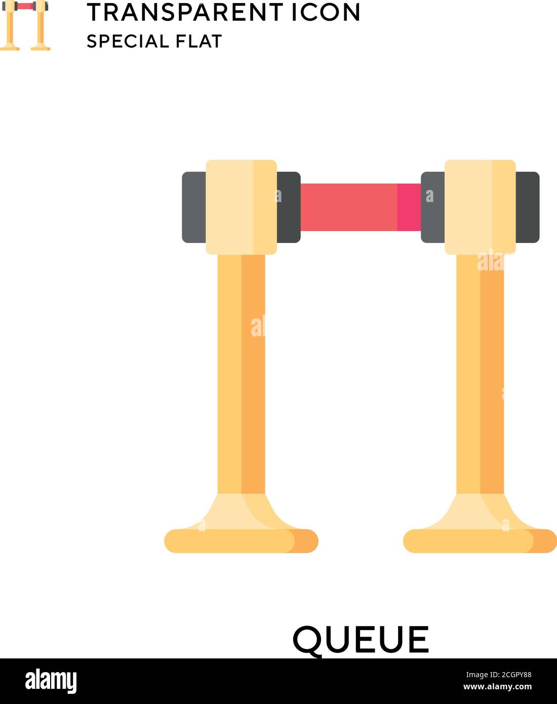 Queue vector icon. Flat style illustration. EPS 10 vector Stock Vector ...