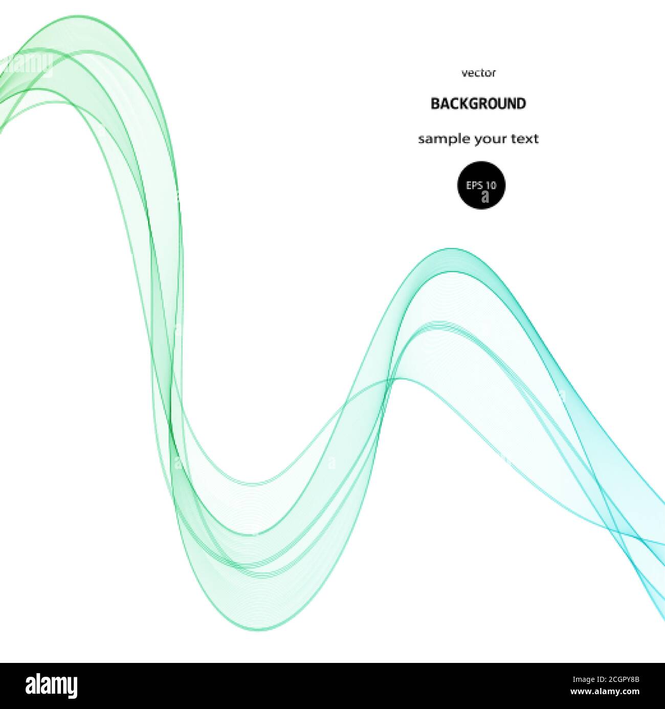 blue abstract wave. curved lines. Vector illustration eps 10 Stock ...