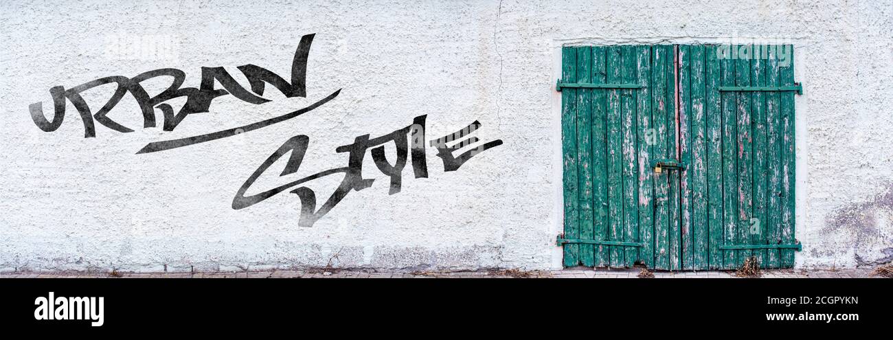 Urban style as graffiti on the wall Stock Photo - Alamy
