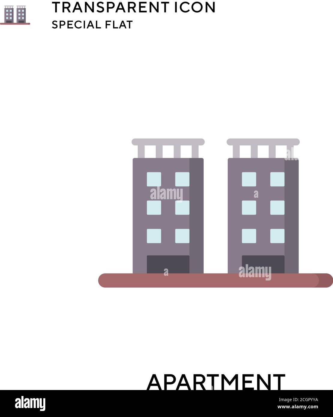 Apartment vector icon. Flat style illustration. EPS 10 vector Stock ...