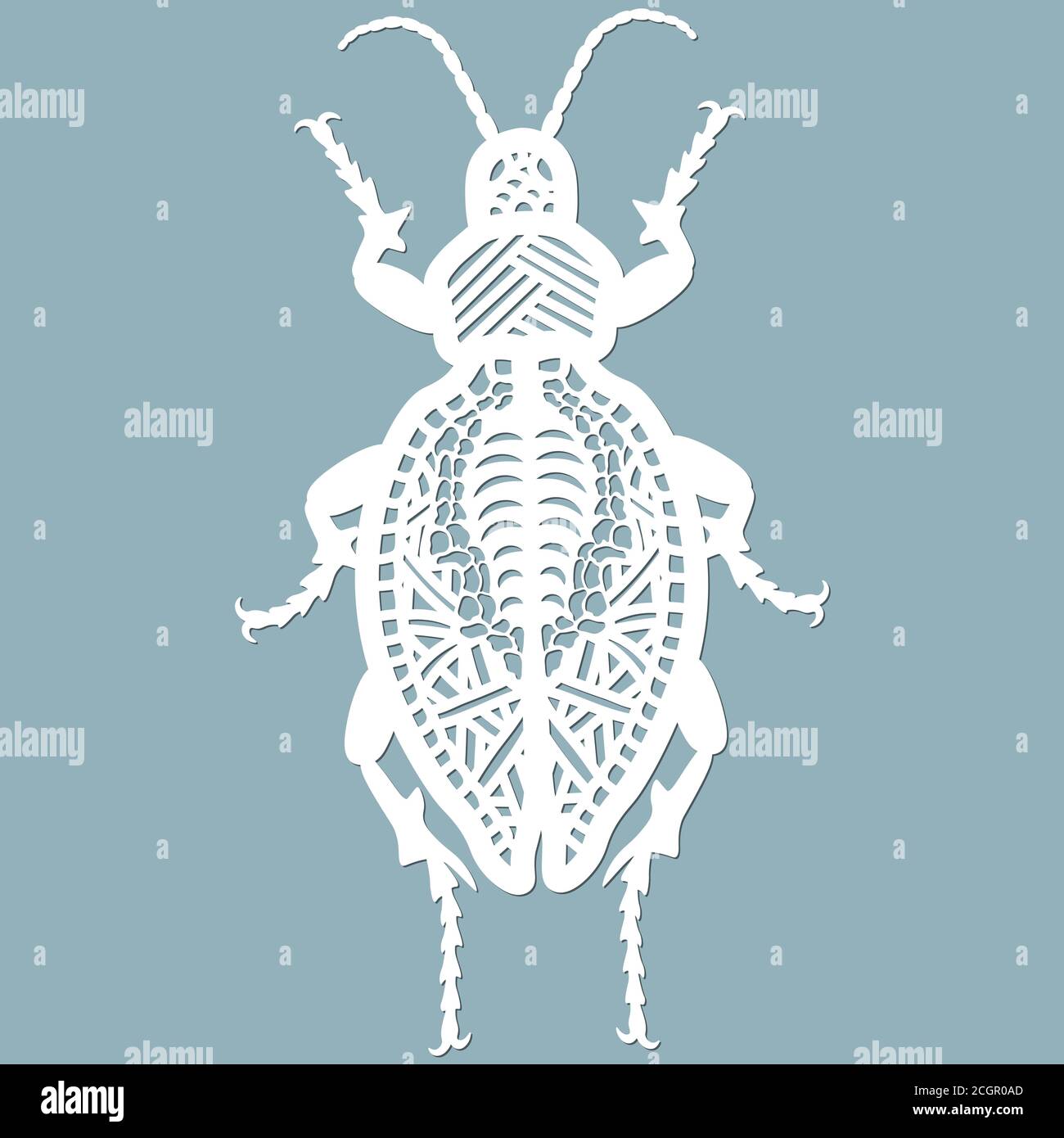 beetle paper. Laser cut. Set template for laser cutting and Plotter ...