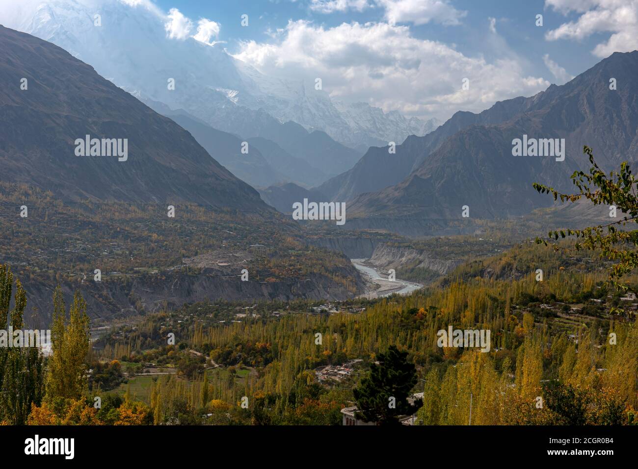 autumn at hunza in norhtern areas of gilgit baltistan , Pakistan Stock ...