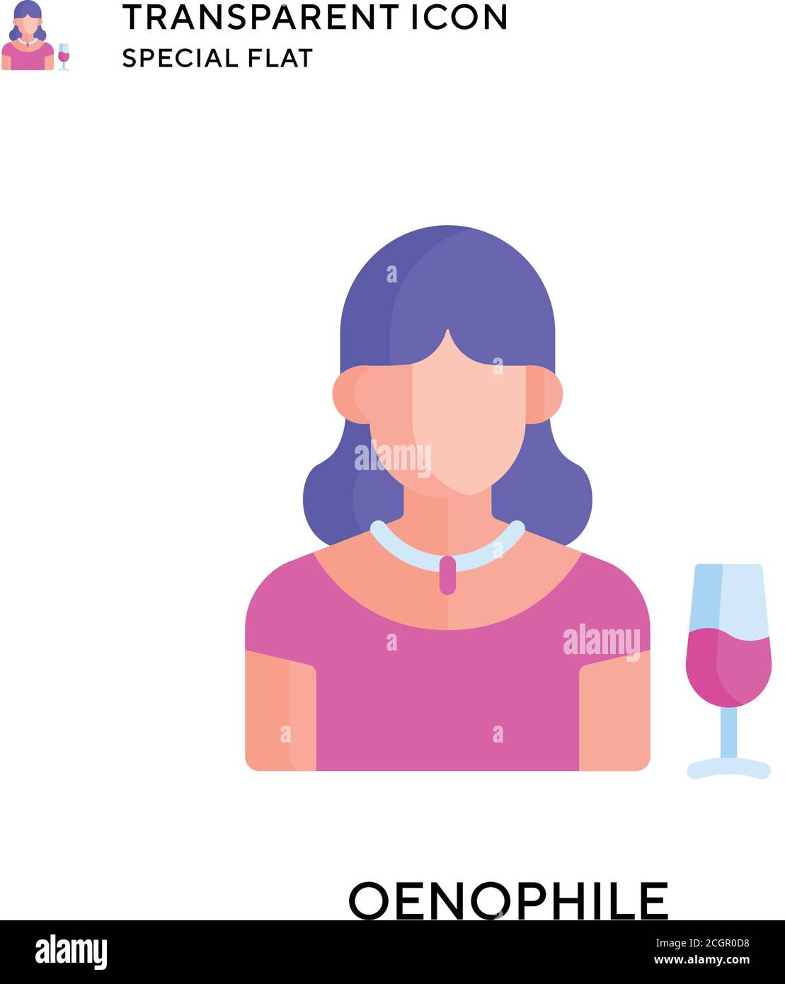 Oenophile vector icon. Flat style illustration. EPS 10 vector Stock ...