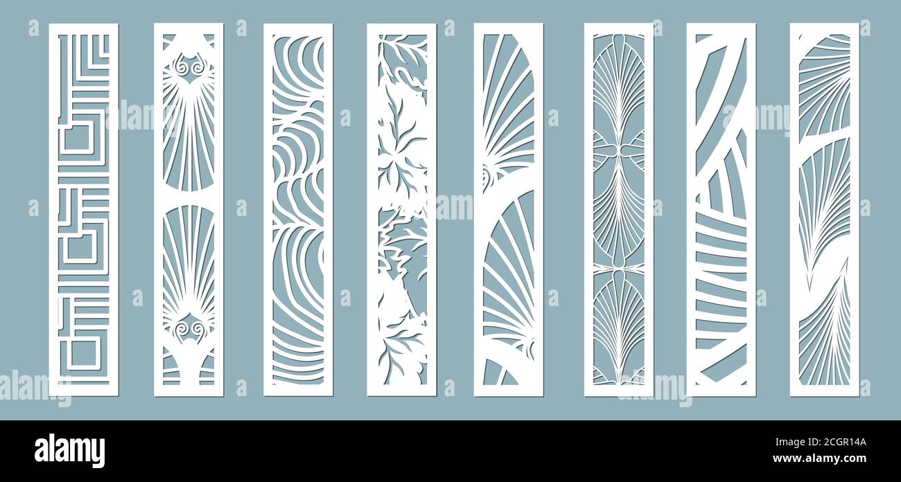 Set, panel for registration of the decorative surfaces. Abstract strips ...