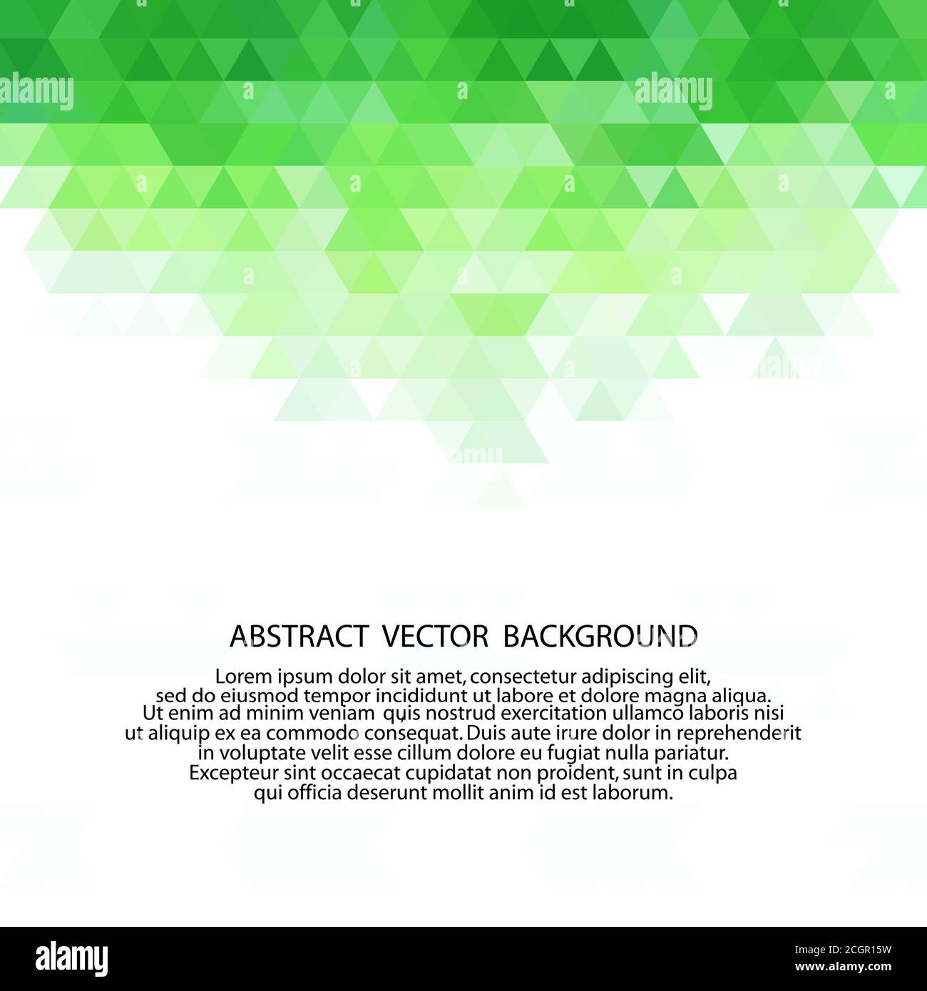Green triangular background. Geometric design element. Vector ...