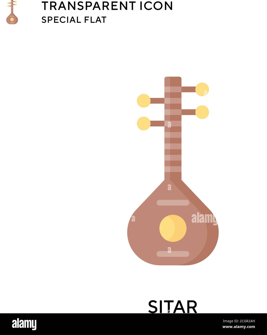 Sitar vector icon. Flat style illustration. EPS 10 vector Stock Vector ...
