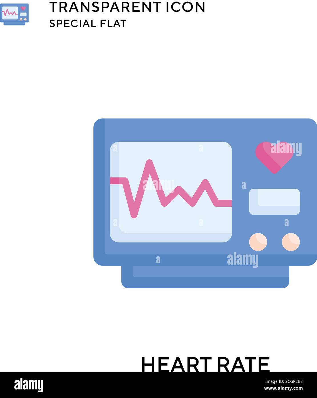 Heart rate vector icon. Flat style illustration. EPS 10 vector Stock ...
