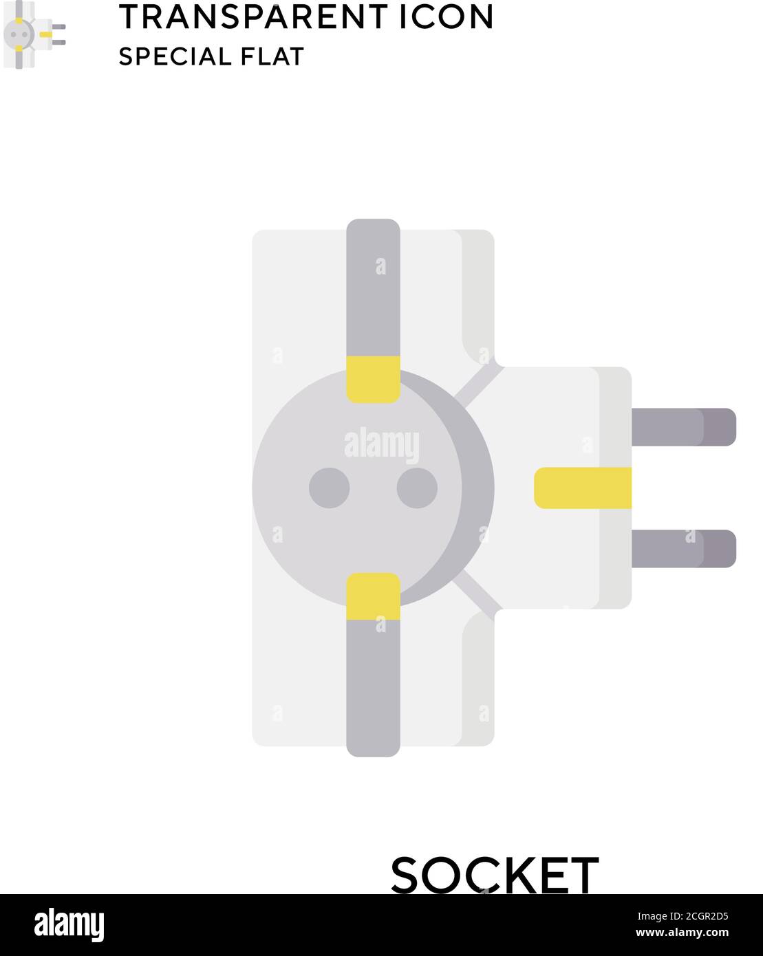 Socket vector icon. Flat style illustration. EPS 10 vector Stock Vector ...