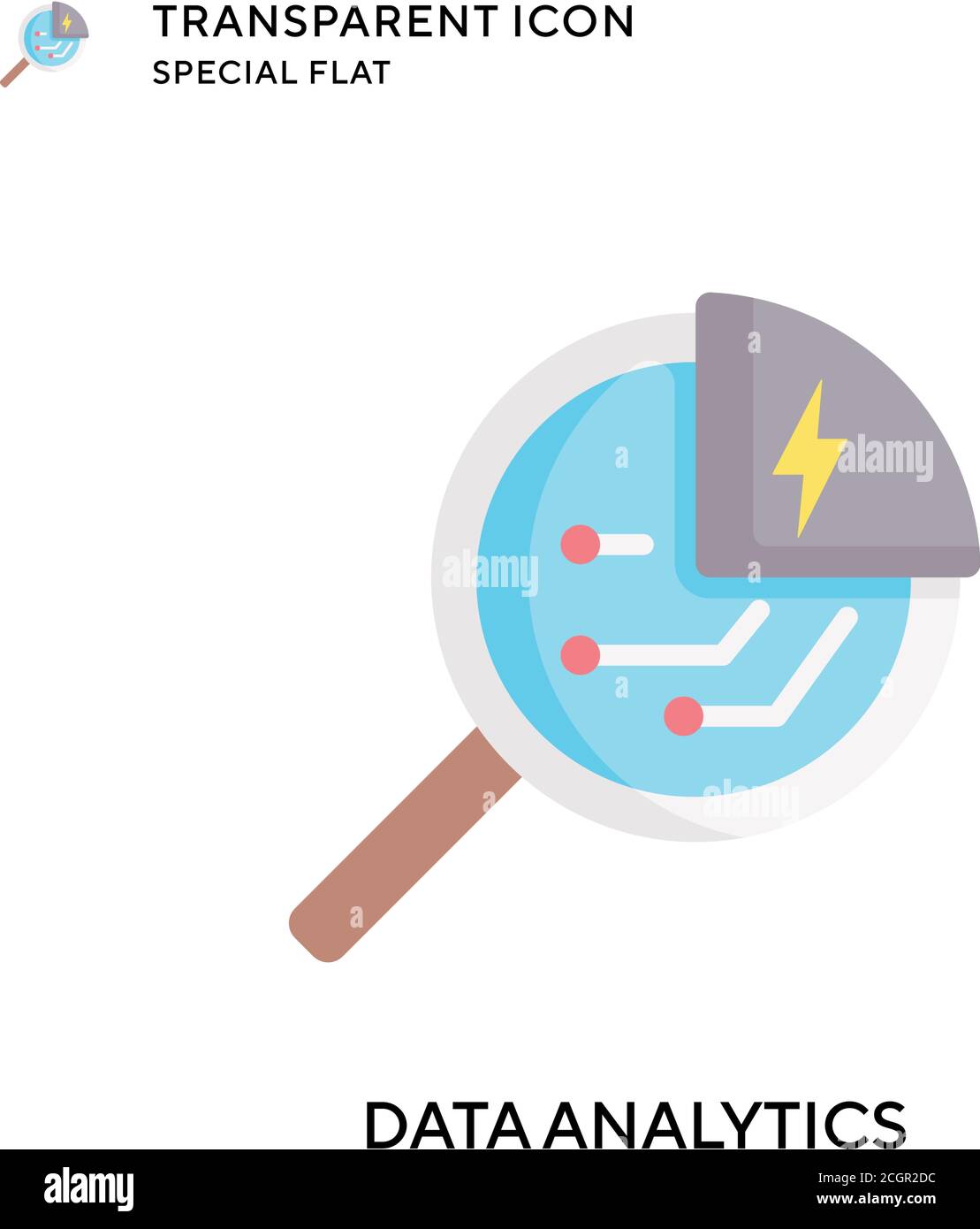 Data analytics vector icon. Flat style illustration. EPS 10 vector ...