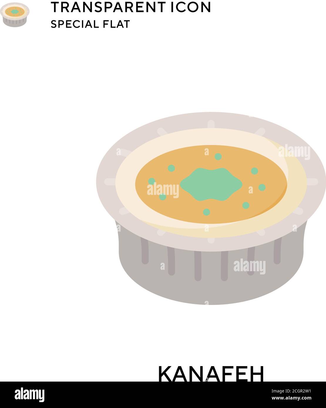 Kanafeh vector icon. Flat style illustration. EPS 10 vector Stock ...