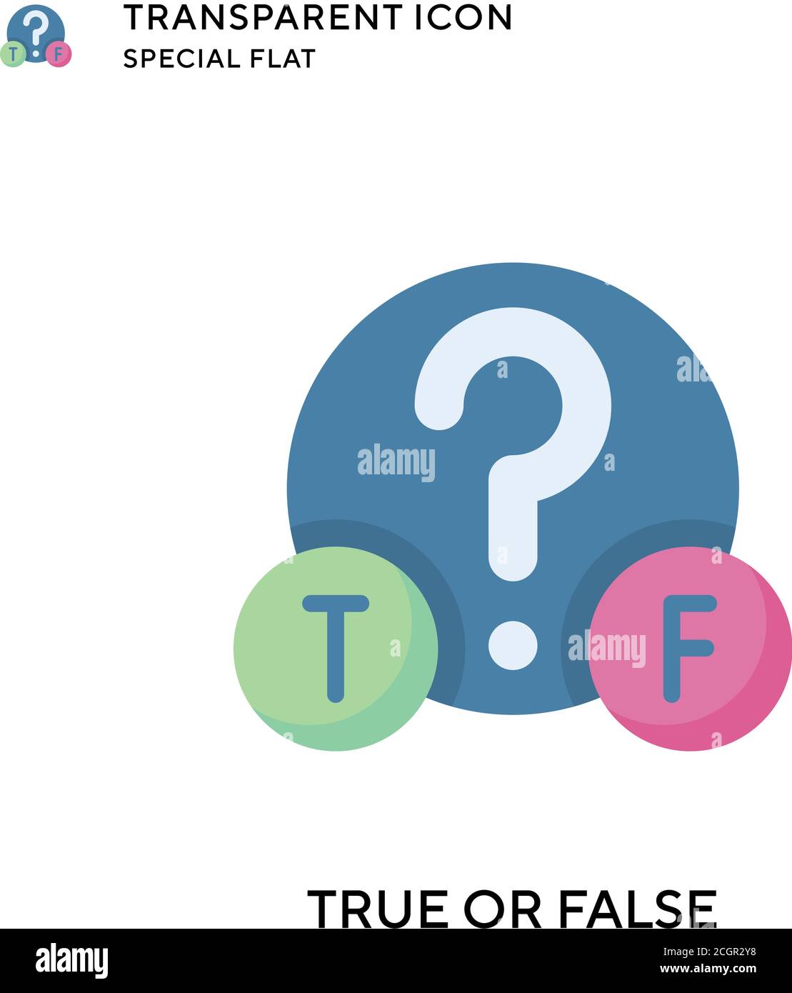 True or false vector icon. Flat style illustration. EPS 10 vector Stock ...