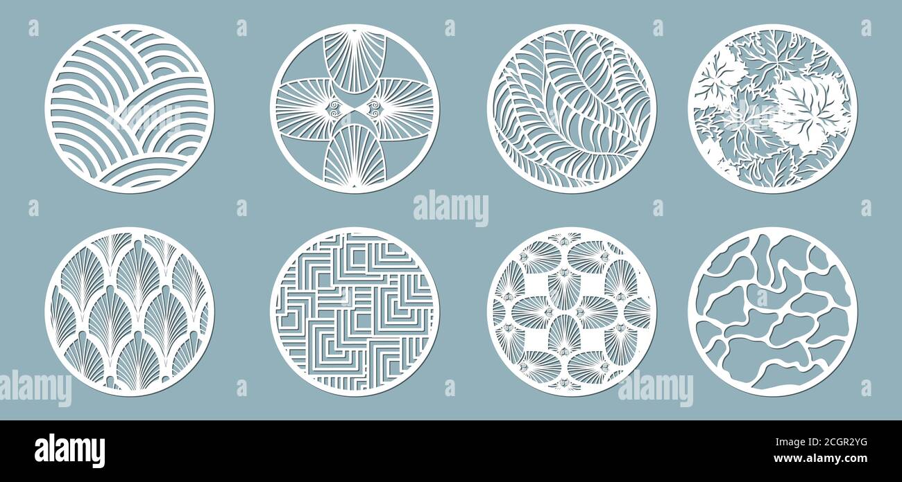 panel for registration of the decorative surfaces. Abstract circles ...