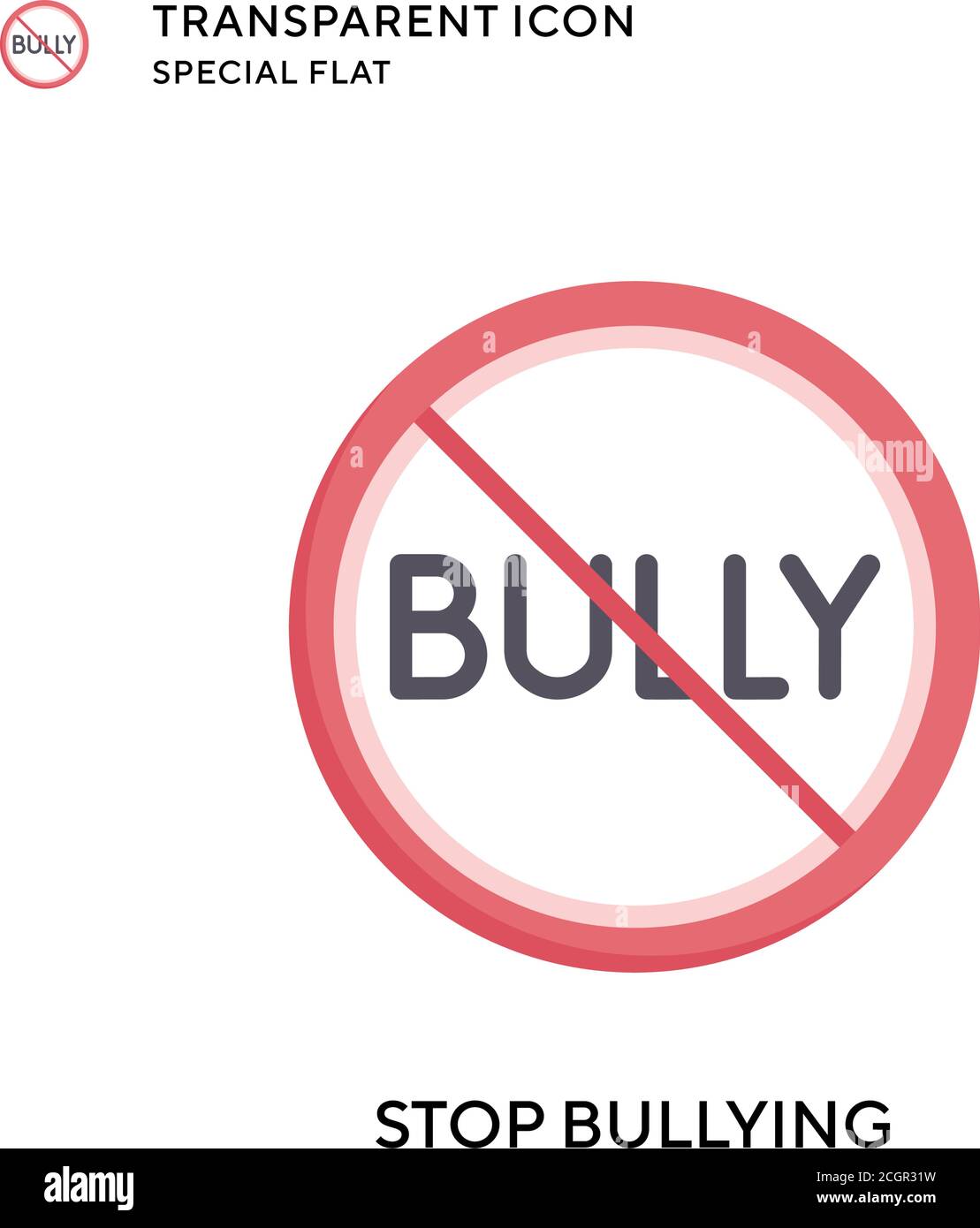 Stop bullying vector icon. Flat style illustration. EPS 10 vector Stock ...