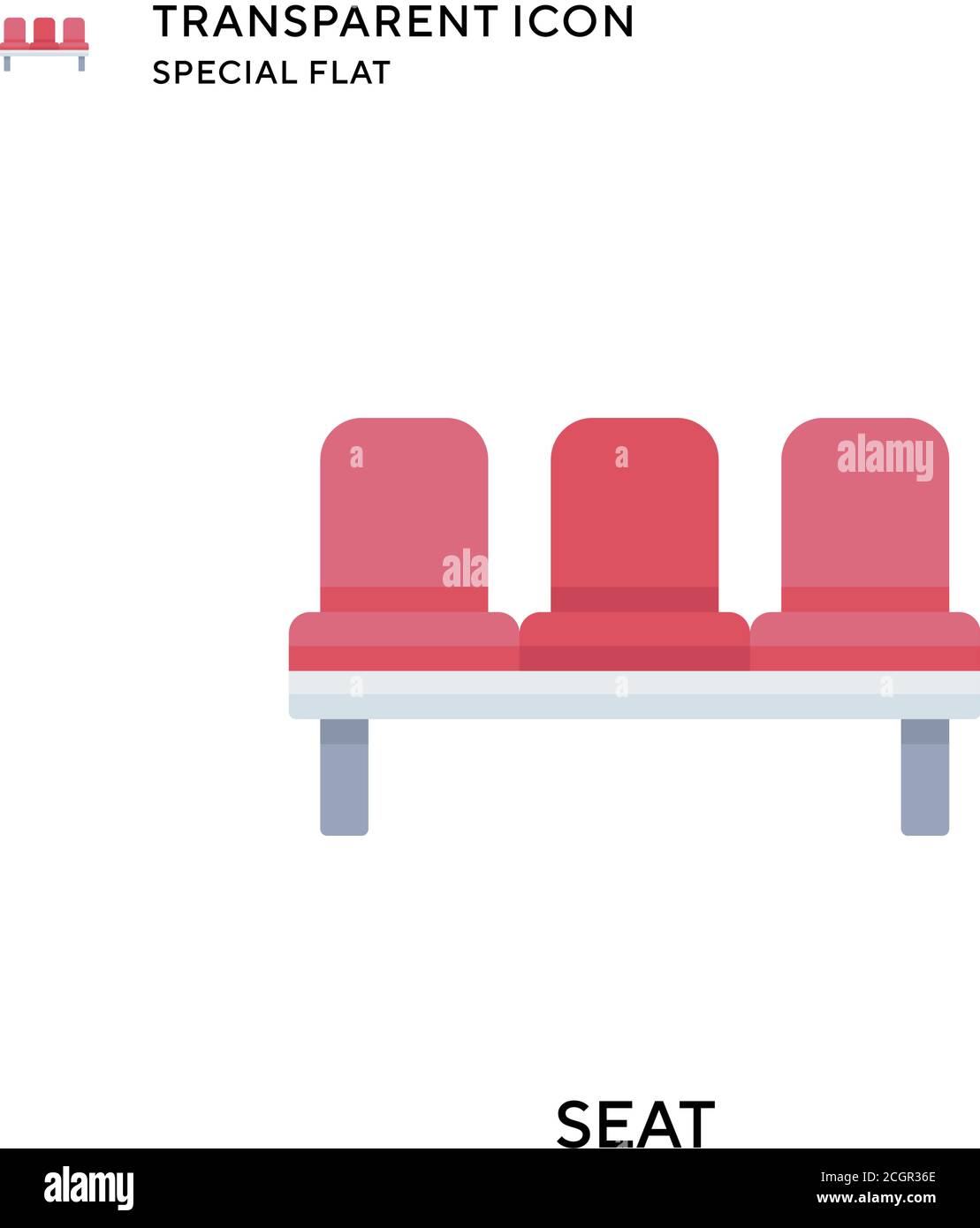 Seat vector icon. Flat style illustration. EPS 10 vector Stock Vector ...