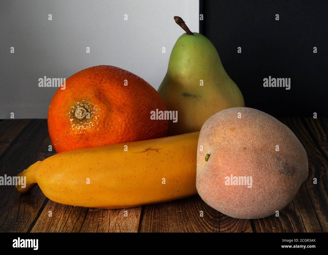 Orange Banana Peach Pear Photo By Adam Scull/PHOTOlink.net Stock Photo ...
