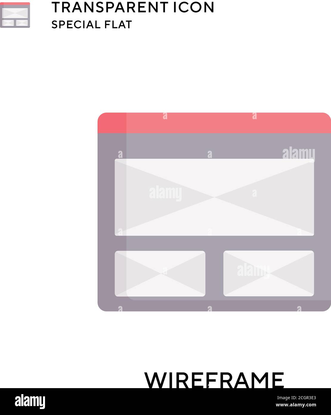 Wireframe vector icon. Flat style illustration. EPS 10 vector Stock ...