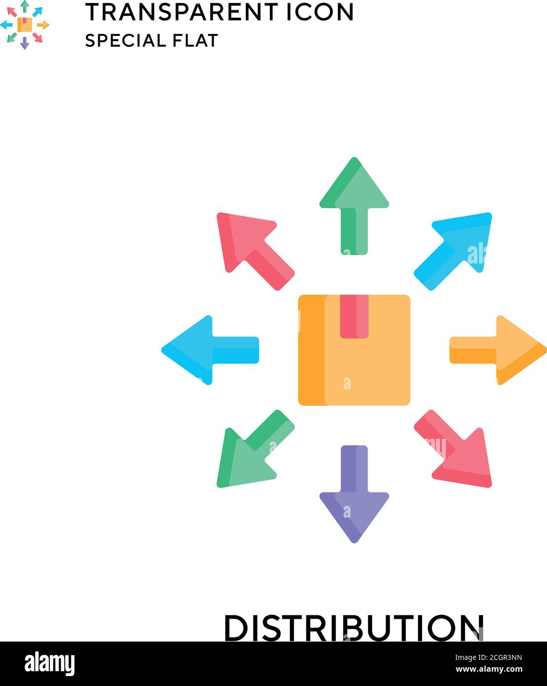 Distribution vector icon. Flat style illustration. EPS 10 vector Stock ...