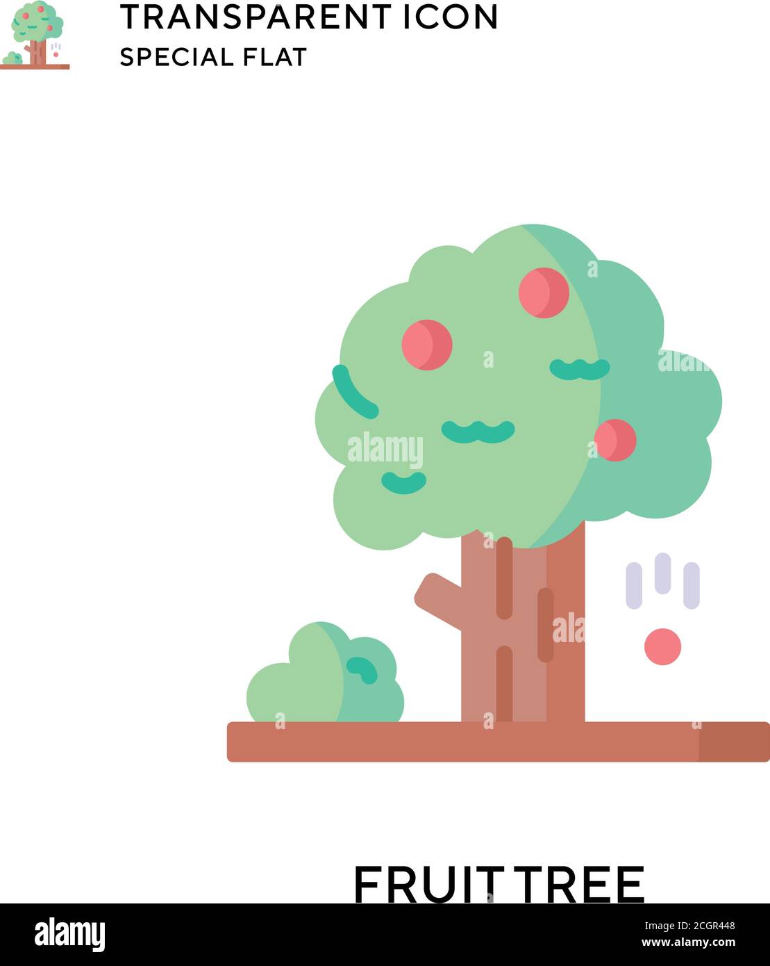 Fruit tree vector icon. Flat style illustration. EPS 10 vector Stock ...