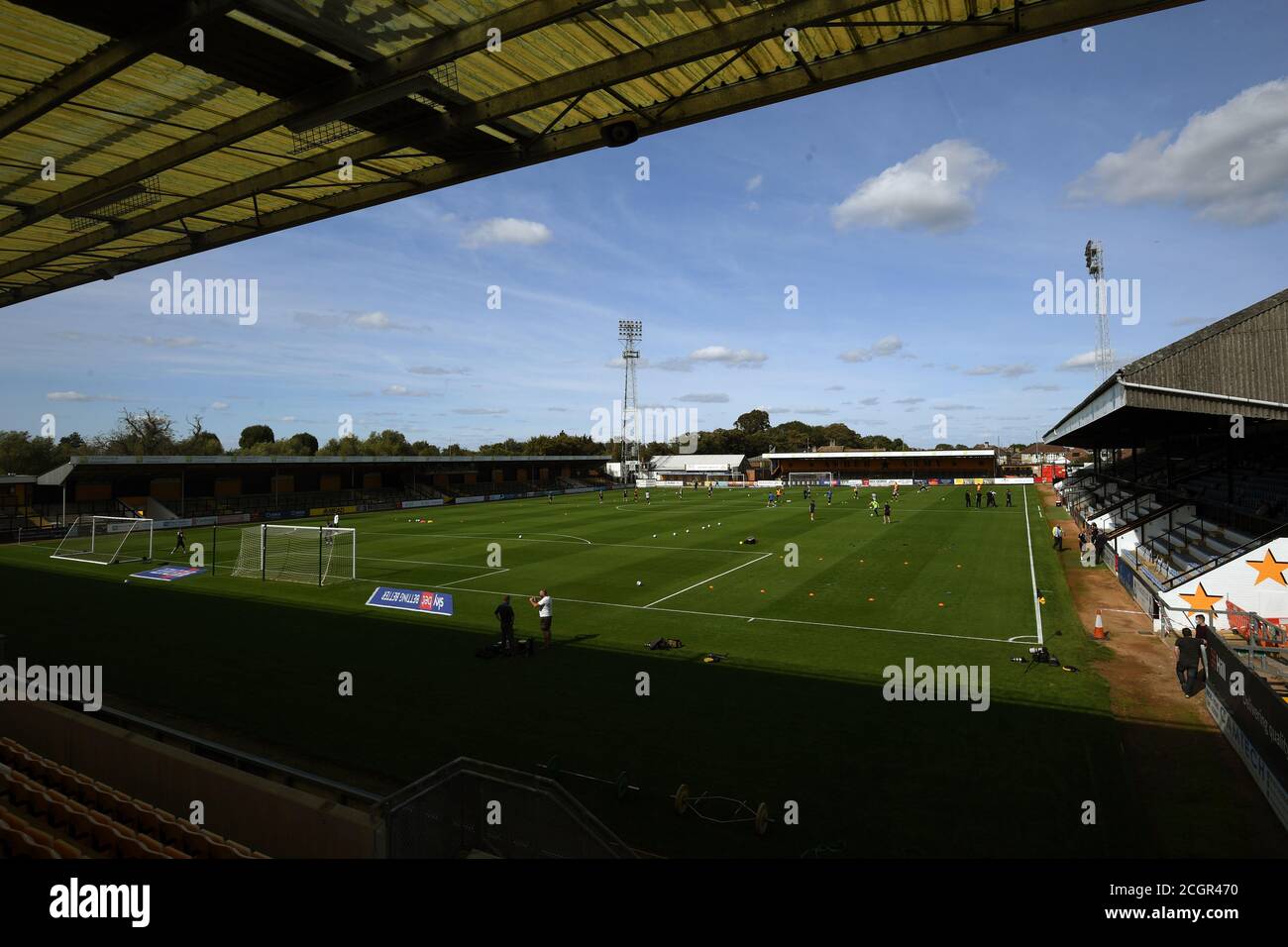 A general view of the Abbey Stadium, Cambridge Stock Photo - Alamy