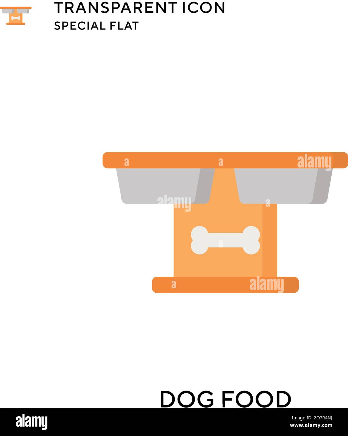 Dog food vector icon. Flat style illustration. EPS 10 vector Stock ...